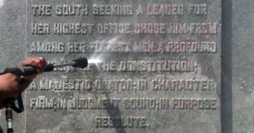 Crews work to clean vandalized city monuments | wwltv.com