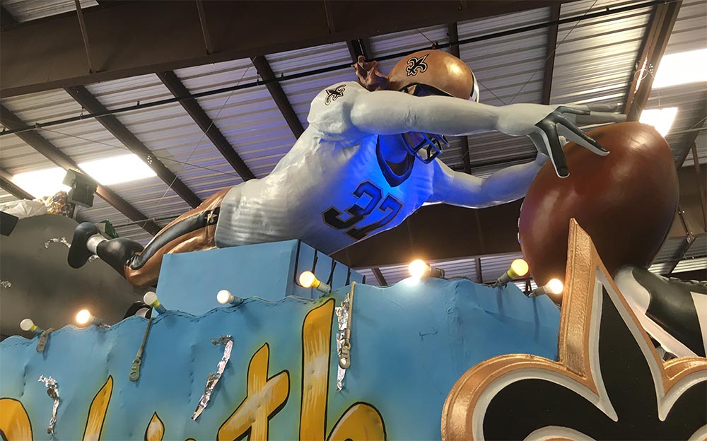 Bacchus previews Saints-themed floats | wwltv.com